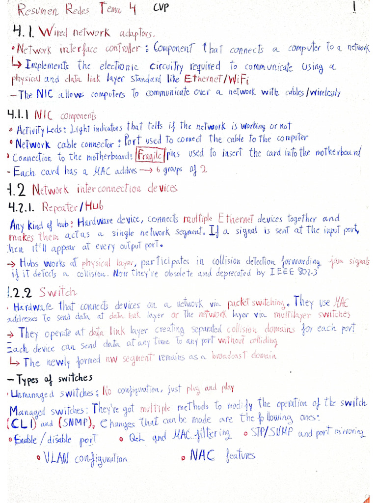 Tema 4 Redes (Falta Resumen Máscaras) | PDF