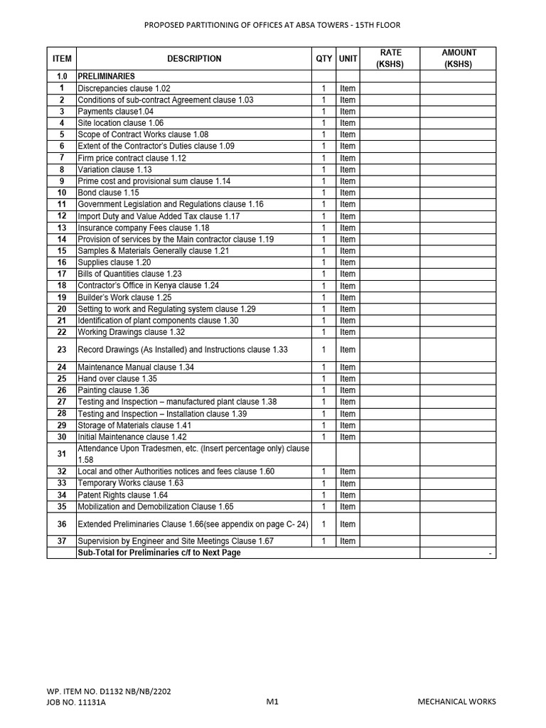 Absa Towers - Mechanical Works | PDF | Air Conditioning | Tap (Valve)
