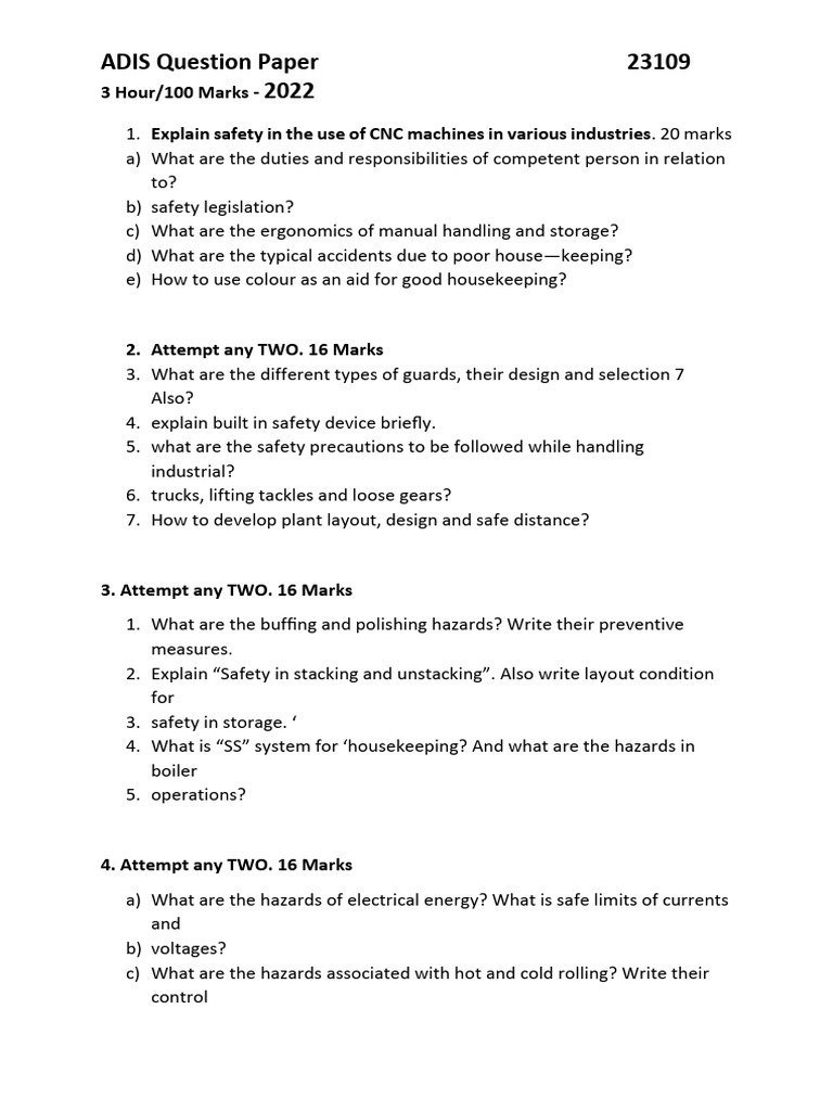 ADIS Question Paper - 2022 - 23109 - 02 | PDF