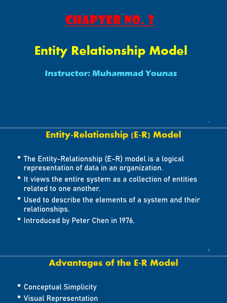 Chapter 3 Entity Relationship Model Final - 2 | PDF | Conceptual Model | Computing