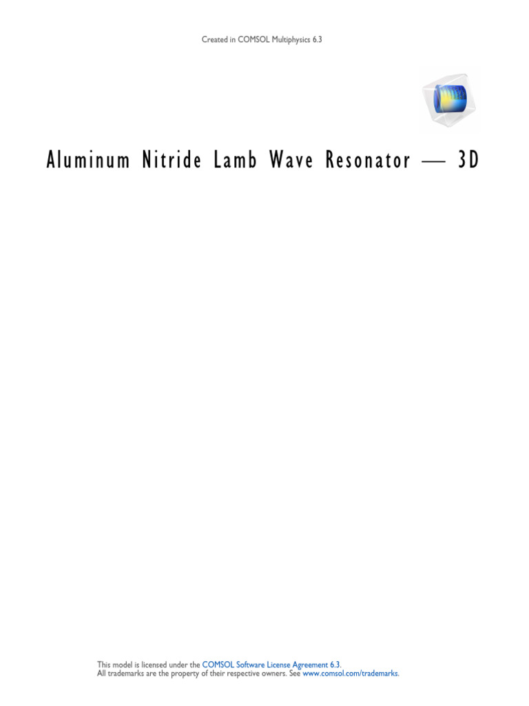 Models.mems.Aln Lamb Wave Resonator 3d (1) | PDF
