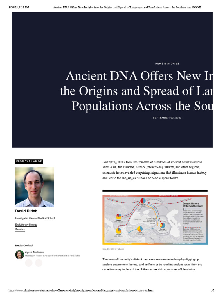 Ancient DNA Reveals Language Origins | PDF | Anatolia