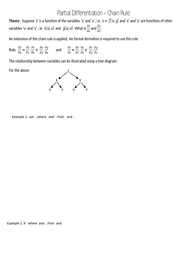 Partial Differentiation Chain Rule | PDF