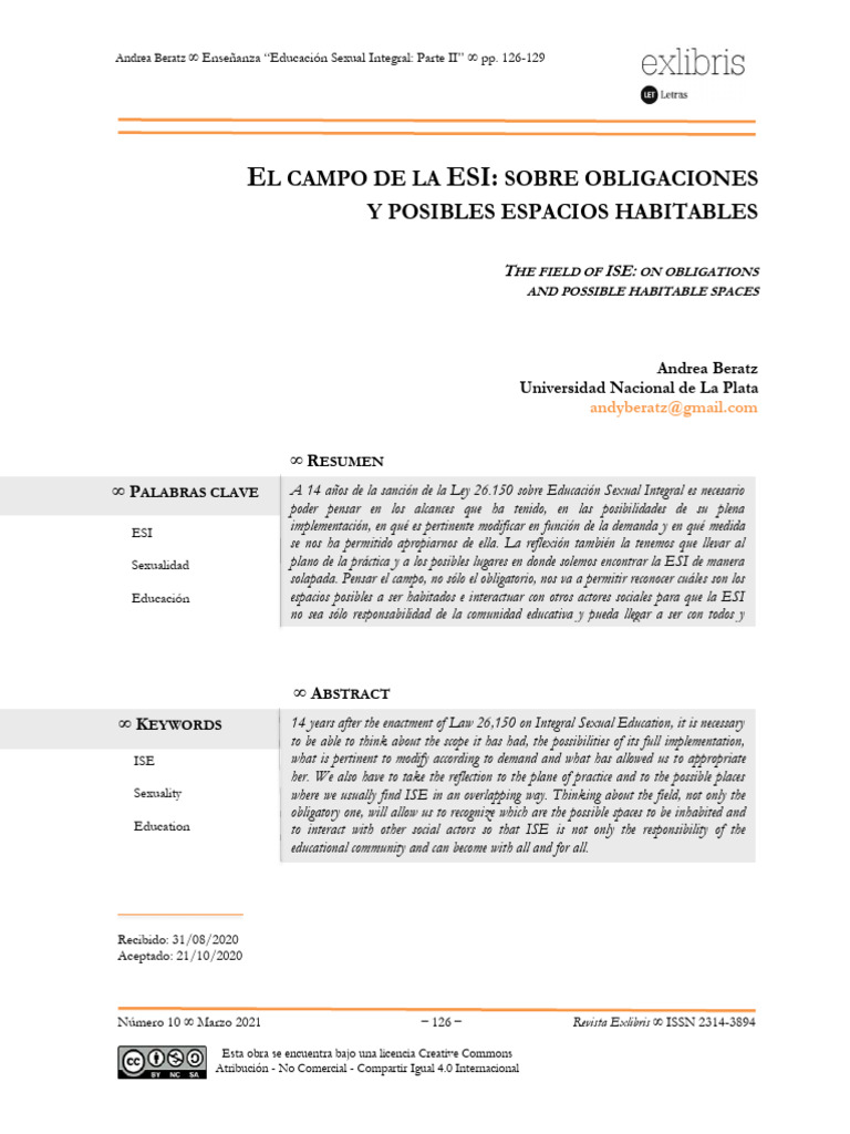 ESI: Obligaciones y Espacios Habitables | PDF | Enseñando | Educación ...