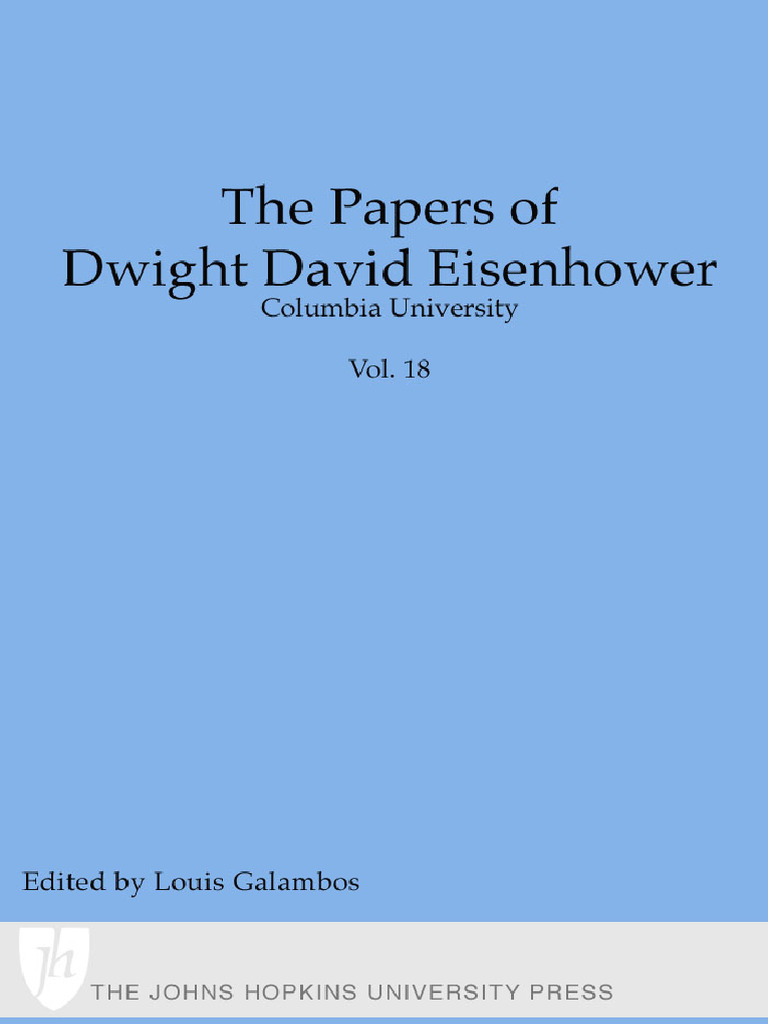 (The Papers of Dwight David Eisenhower 18) Dwight David Eisenhower ...