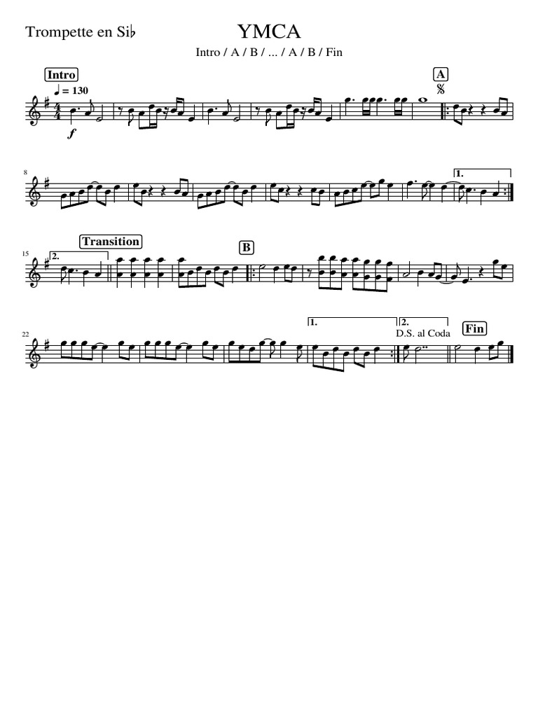 YMCA-Trompette en Sib | PDF