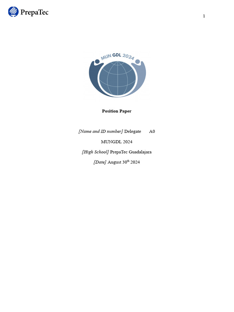 Position Paper_english template | PDF
