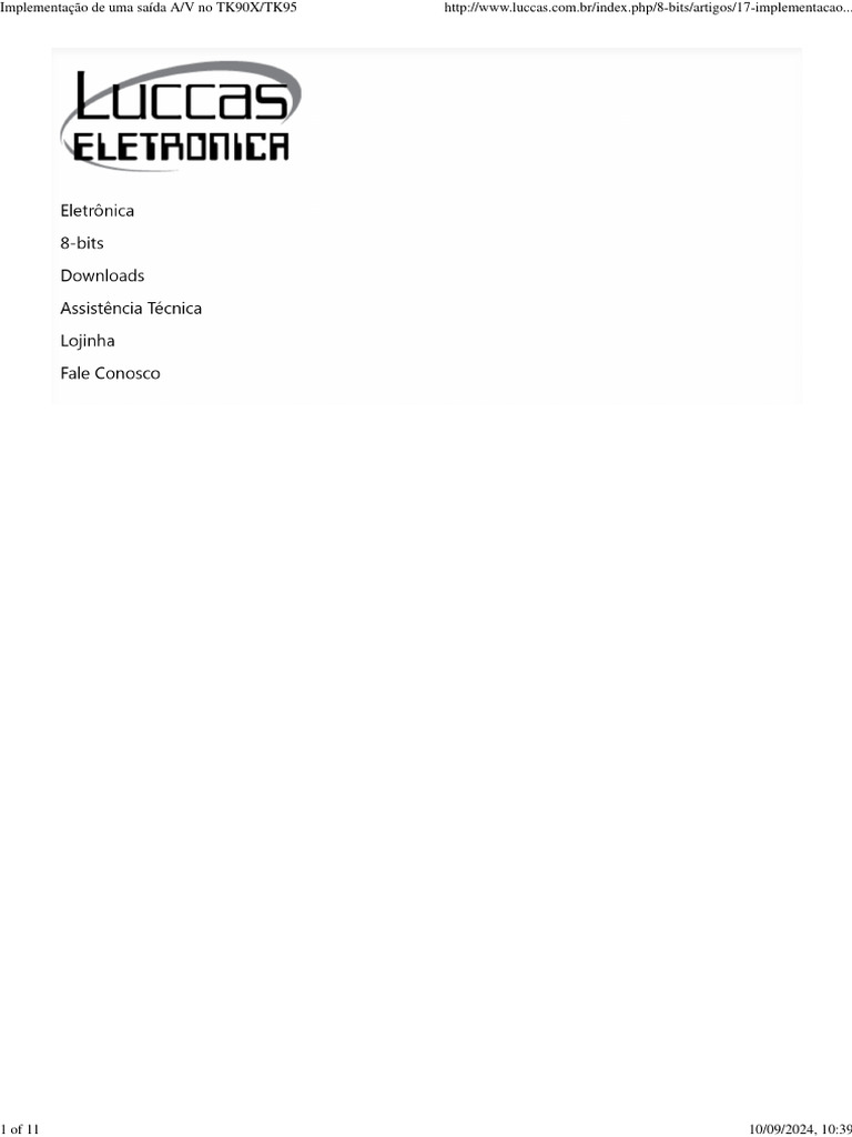 Implementação de Uma Saída A - V No TK90X - TK95 | PDF