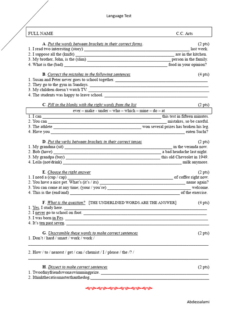 Common Core Language Test 5 24 | PDF | Languages | Foreign Language Studies