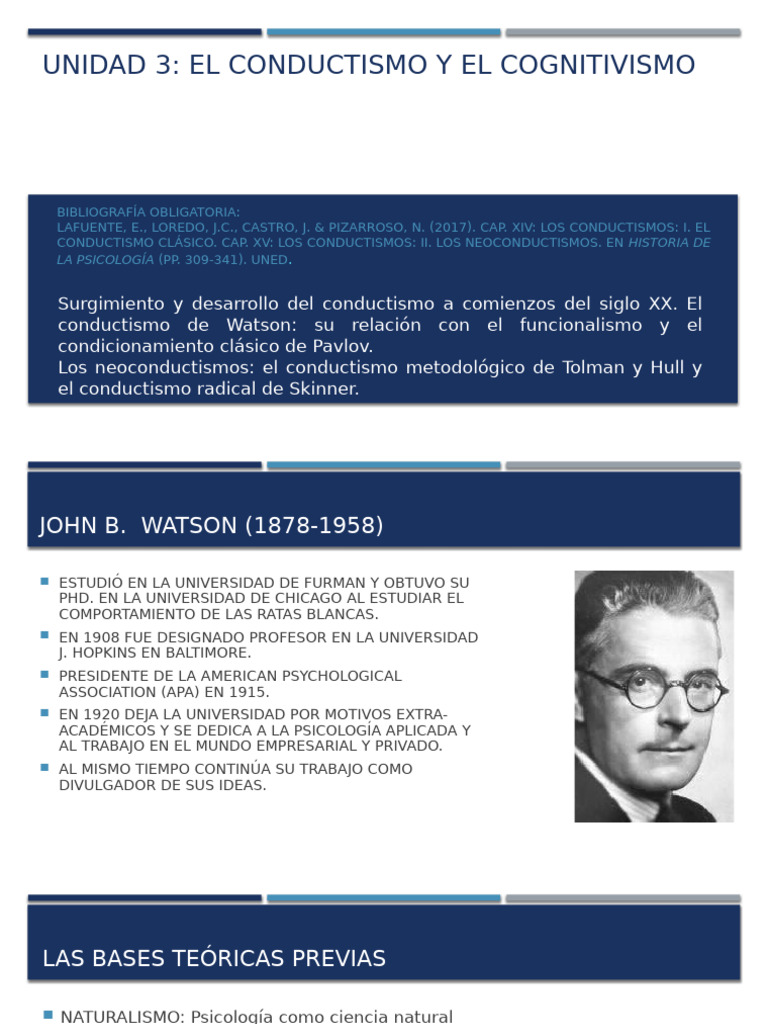 El Conductismo UMAI | PDF | Behaviorismo | Sicología