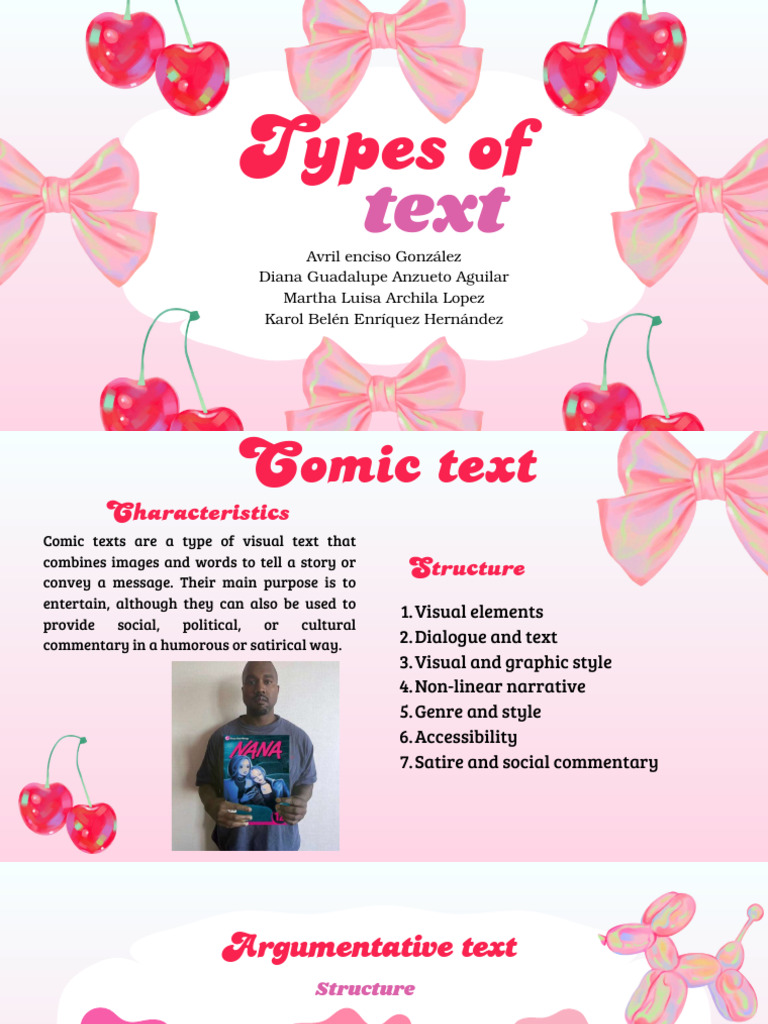 Types of Texts and Their Characteristics | PDF | Narrative | Essays