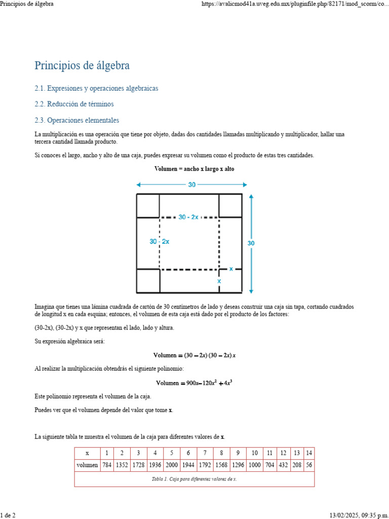 Principios de álgebra 1 | PDF | Multiplicación | Álgebra