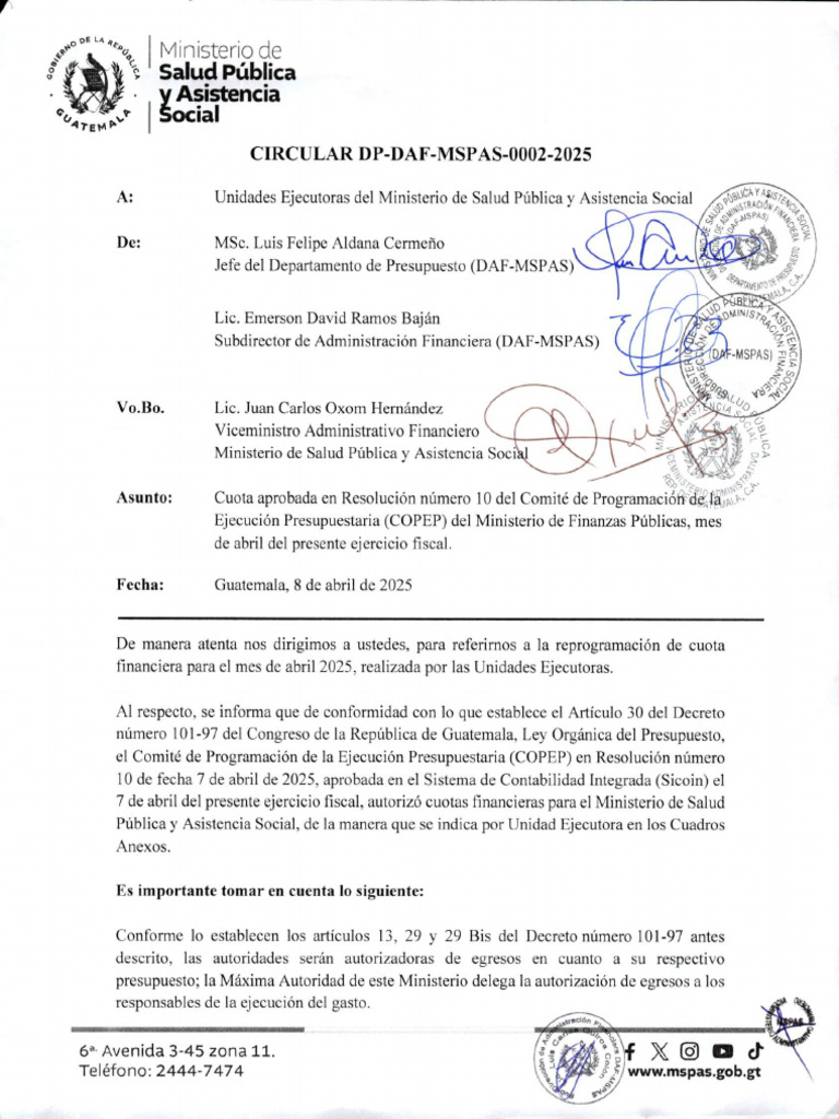 Circular DP Daf-Mspas-0002-2025 Ue 253 | PDF