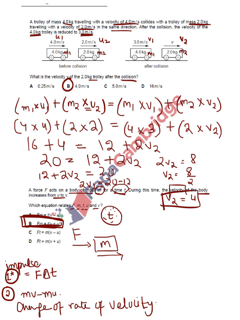 2022 N Momentum Igcse Physics 0625 | PDF