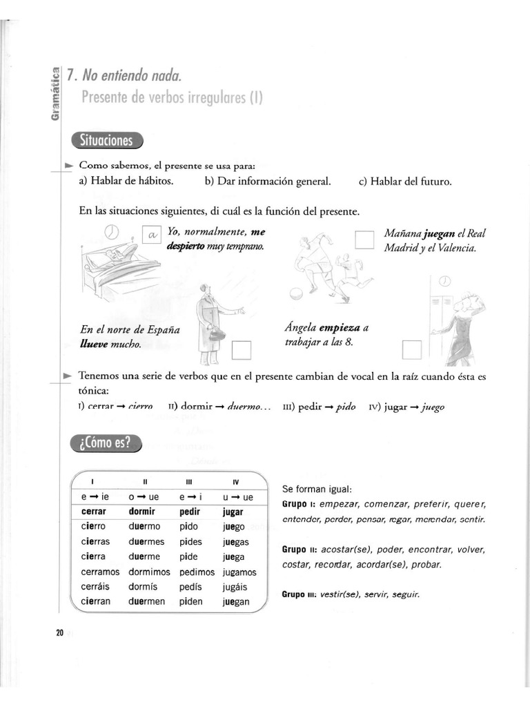 Gramática y Vocabulario 1 - Capítulo 7 y 8 - Verbos Irregulares en ...