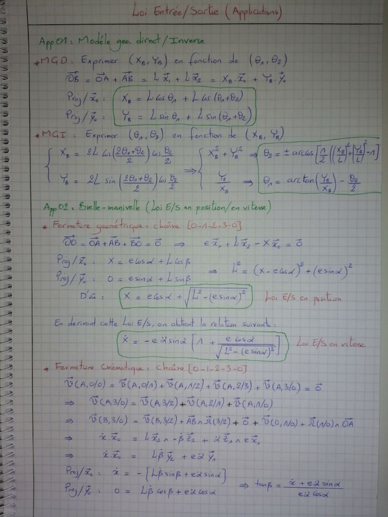 Loi d'entrée/sortie en applications | PDF