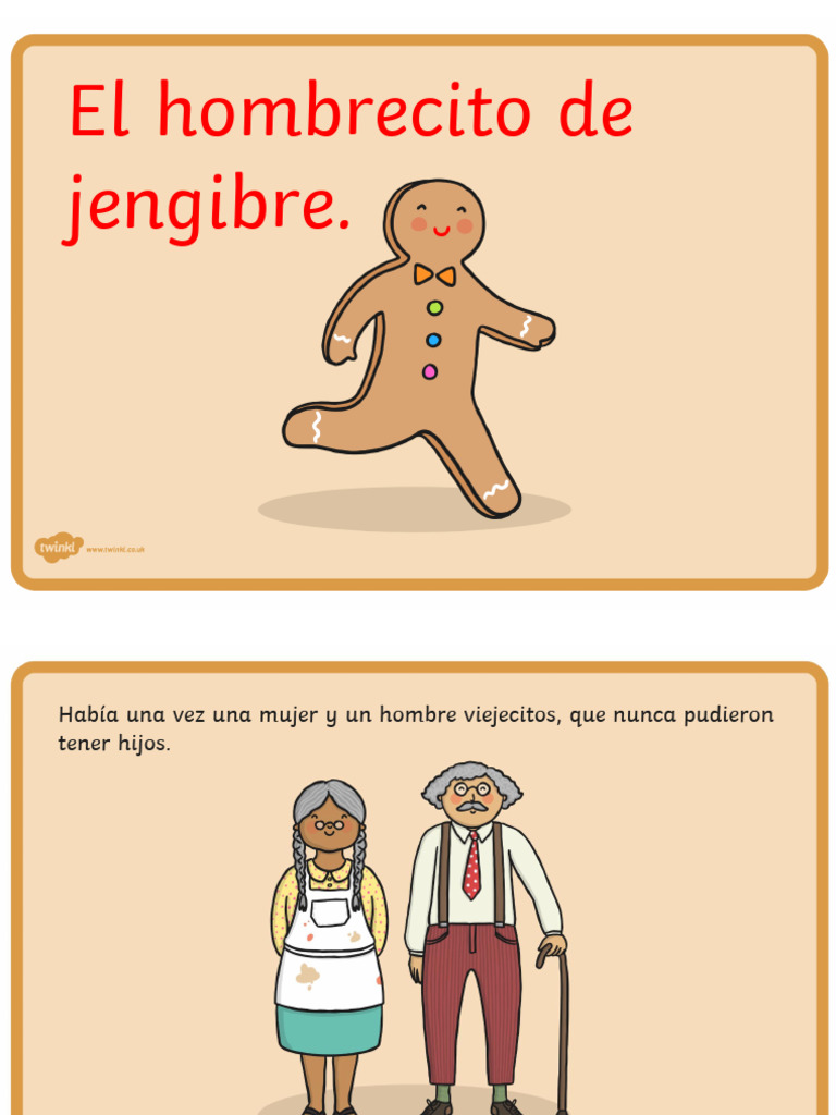 El hombrecito de jengibre: cuento infantil | PDF