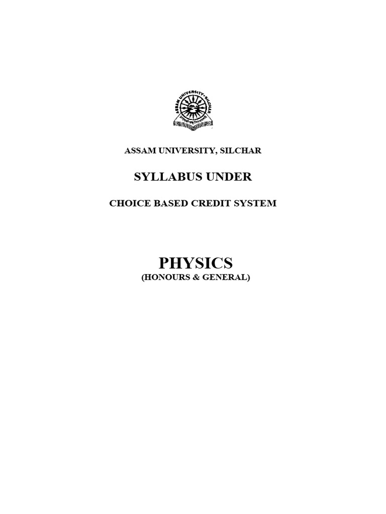 B.SC Physics Modified Syllabus March 2021 | PDF | Diffraction | Matrix (Mathematics)