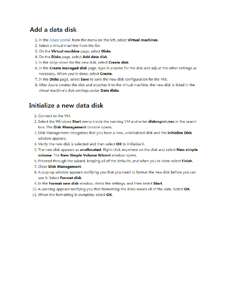 How to add additional disks to windows VM | PDF