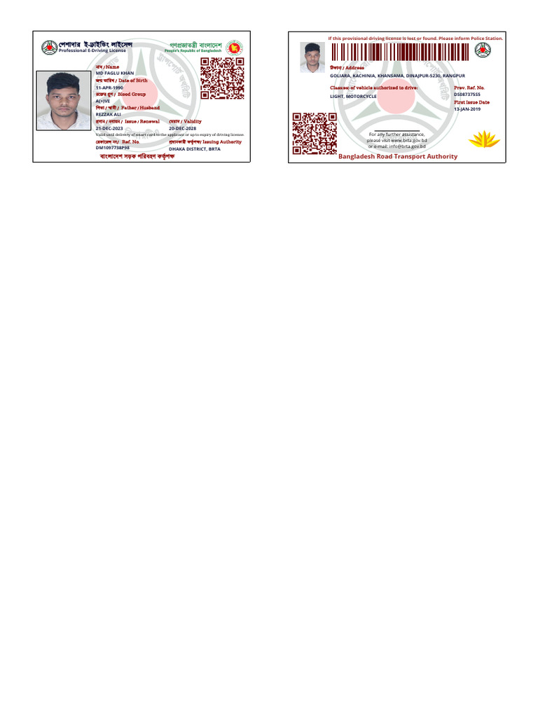 E Paper Driving License | PDF