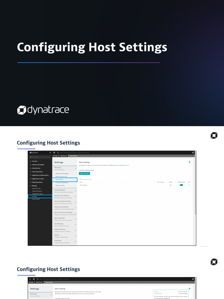 Host Settings Configuration Guide | PDF