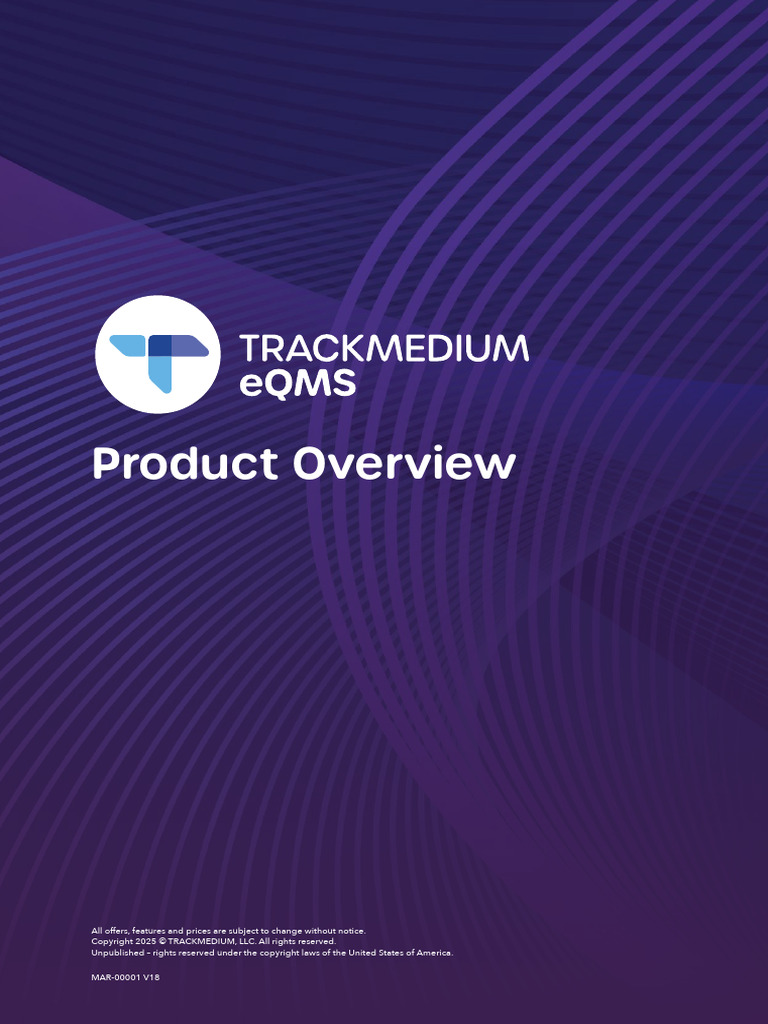 Trackmedium EQMS - Product Overview | PDF | Quality Management | Backup