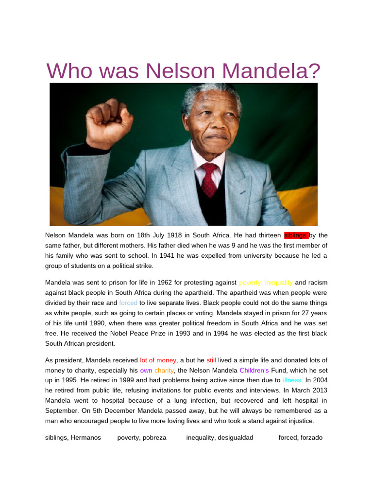 Nelson Mandela: Life and Legacy | PDF