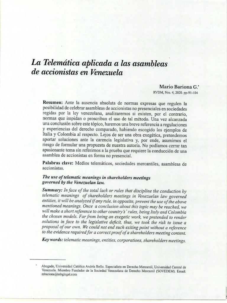 Participación telemática asambleas | PDF