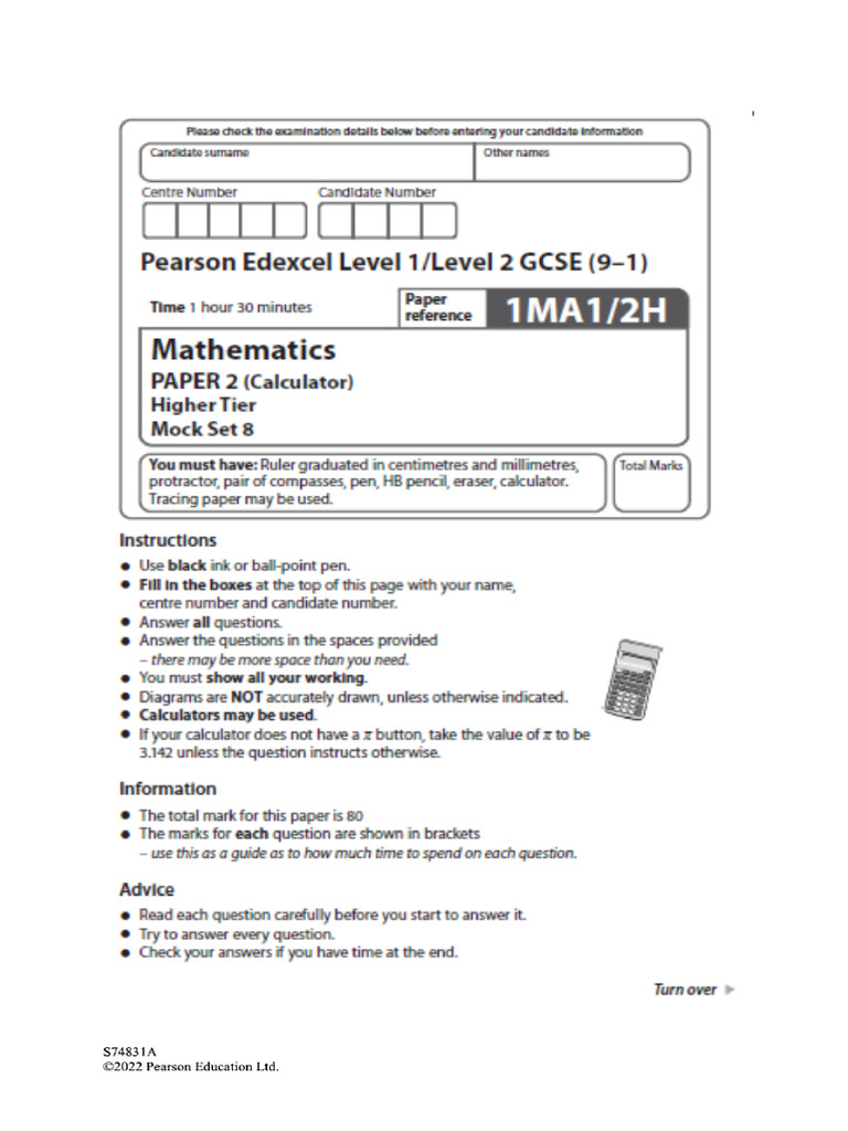 Mock Set 8 Question Paper 2 | PDF