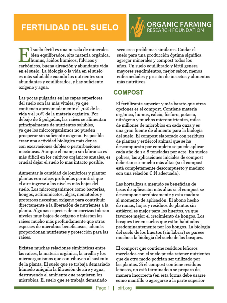 Materia Organica | PDF | Compost | Suelo