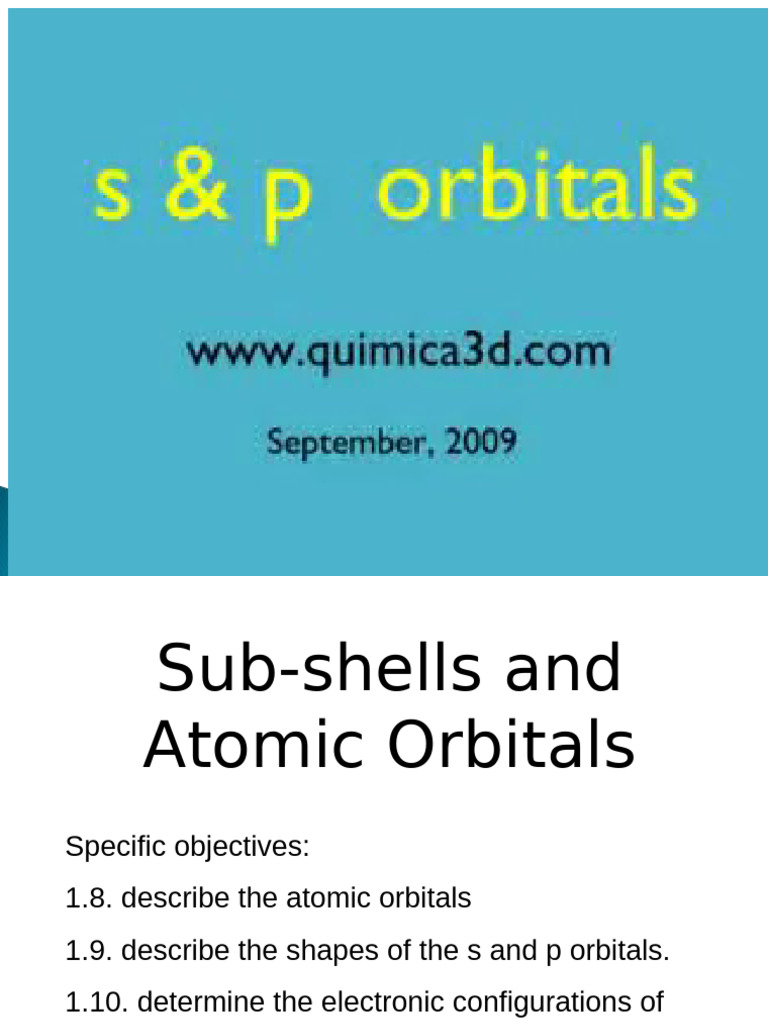 1.4. Sub-Shells and Atomic Orbitals | PDF | Atomic Orbital | Electron ...