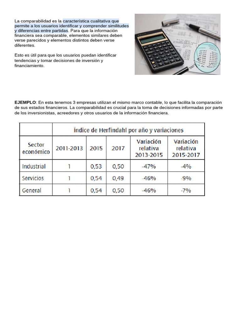 Definición de Comparabilidad en Contabilidad | PDF