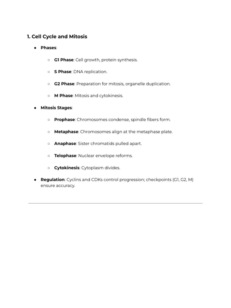 Cell Cycle And Mitosis Pdf