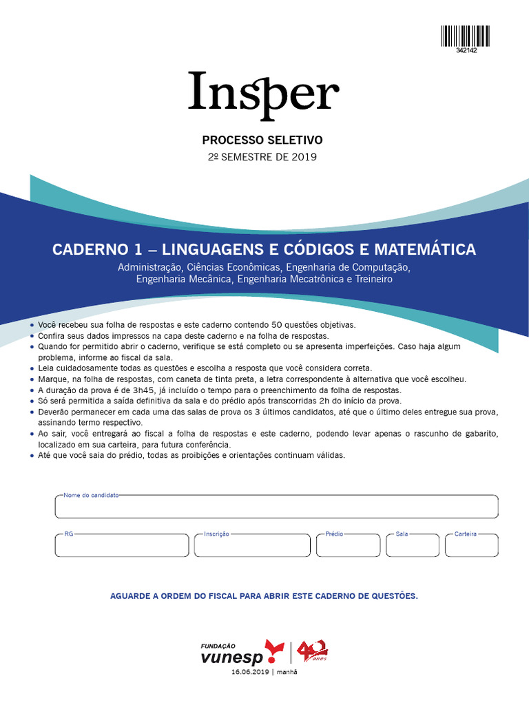 Caderno Questoes Caderno-1 Linguagens Codigos Matematica V3 2 | PDF | Empregados domésticos ...