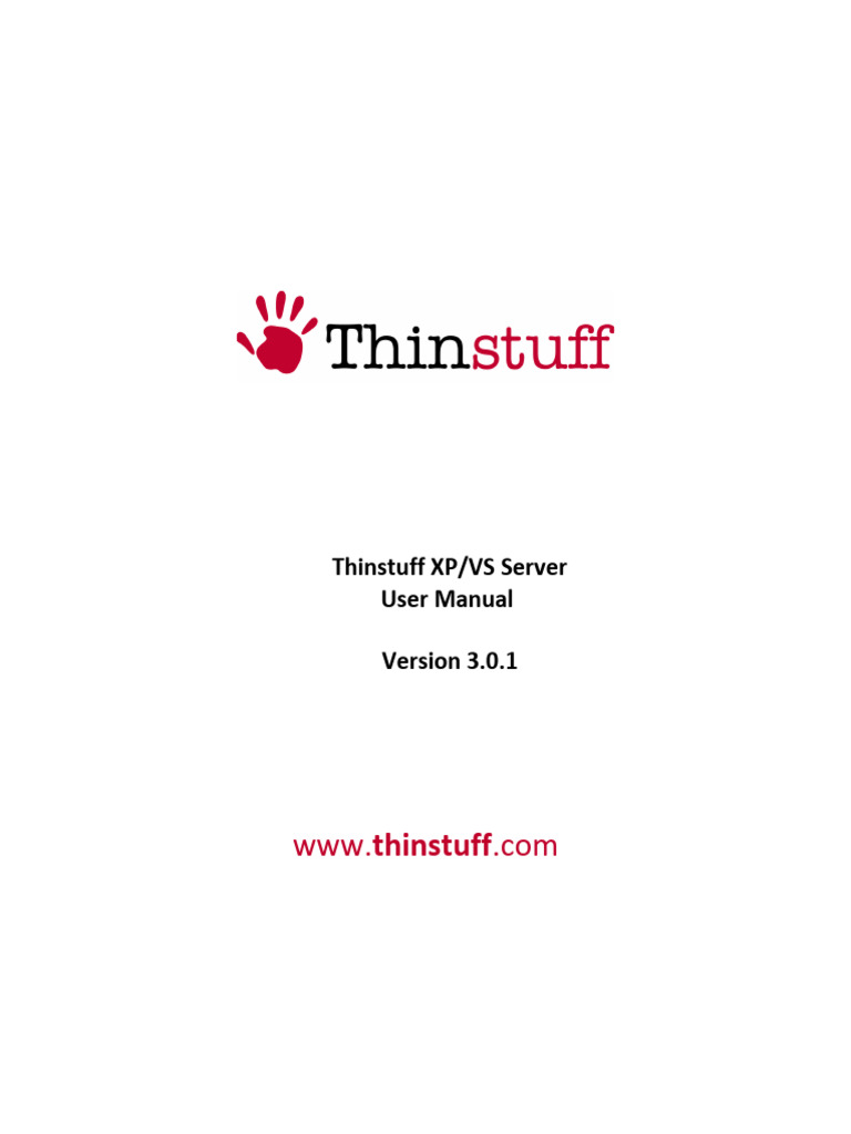 thinstuff_manual_XPVS-3.0.1-en | PDF | Remote Desktop Services ...
