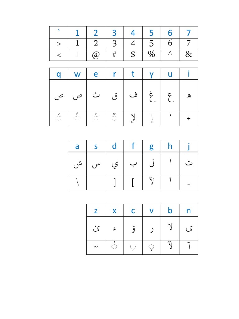 Arabic Keyboard Layout | PDF | Games & Activities