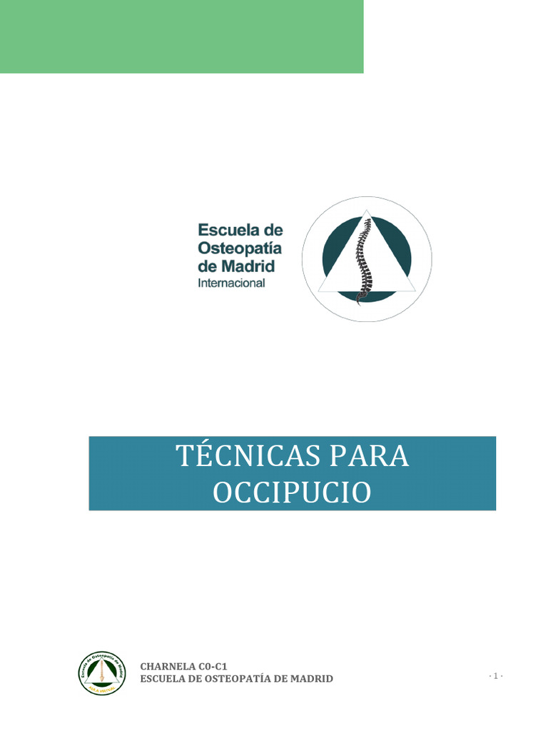Tecnicas Occipucio | PDF | Sistema musculoesquelético