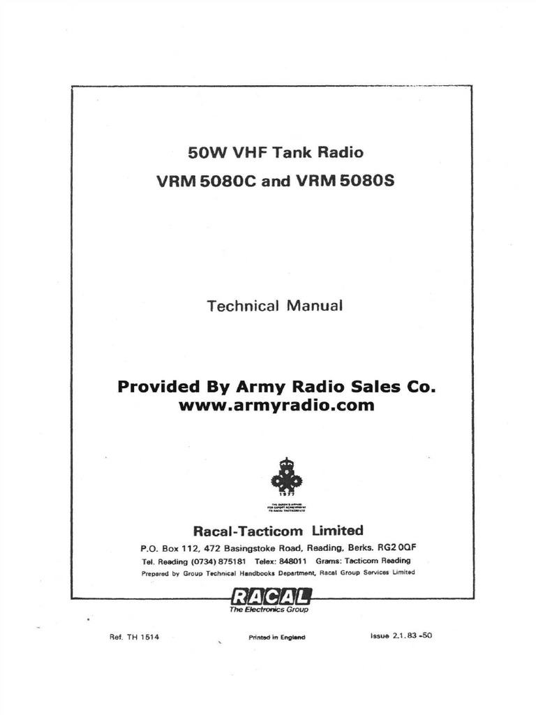 VRM 5080 | PDF