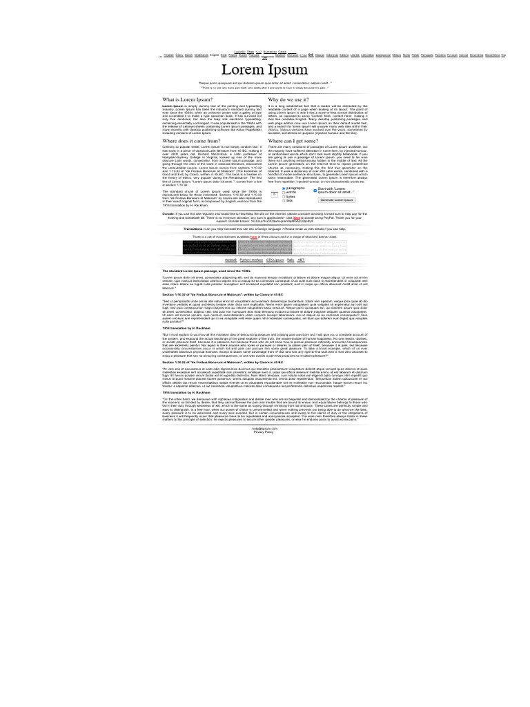 Lorem Ipsum - All The Facts - Lipsum Generator | PDF