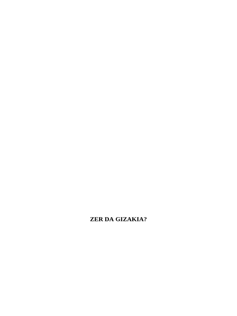 Zer Da Gizakia | PDF