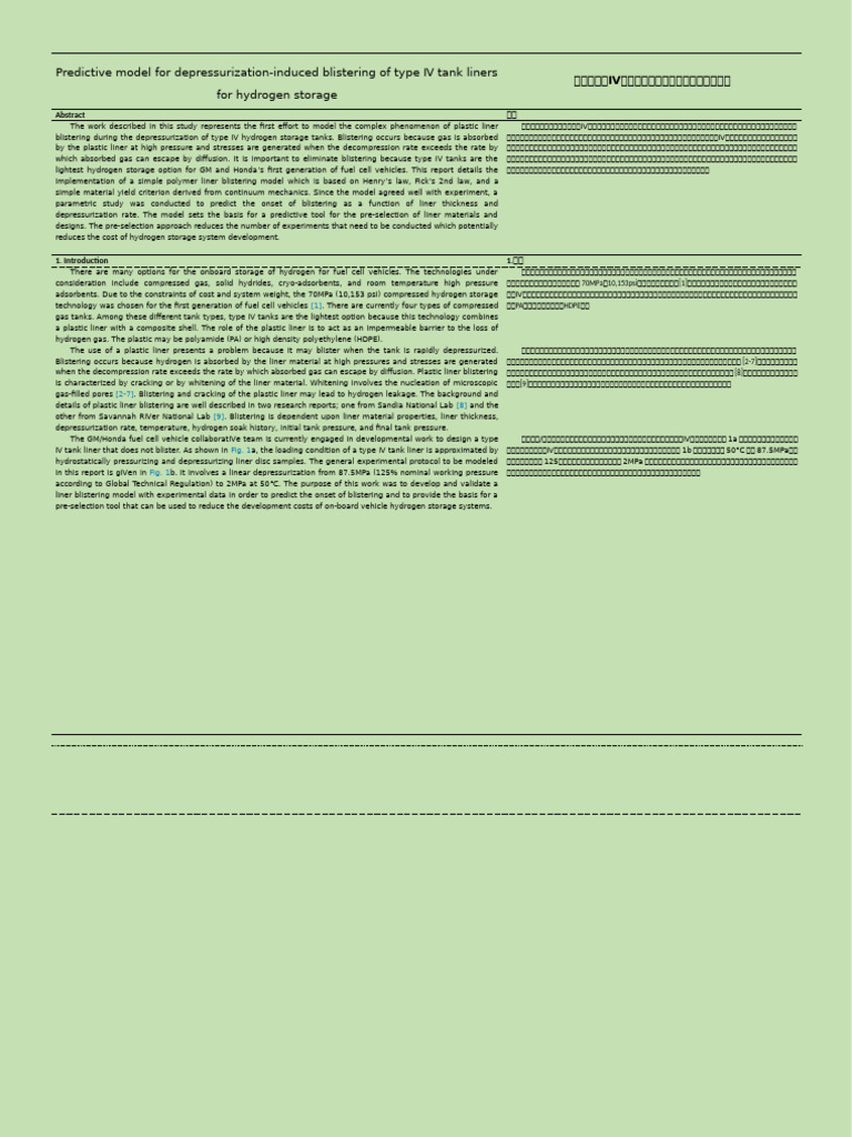 Predictive Model for Depressurization-Induced Blistering of Type IV ...