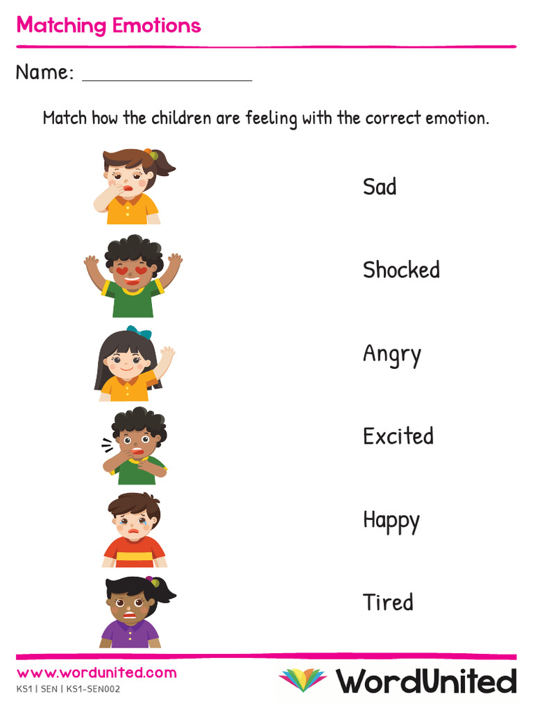KS1 SEN002 Matching Emotions 1 | PDF