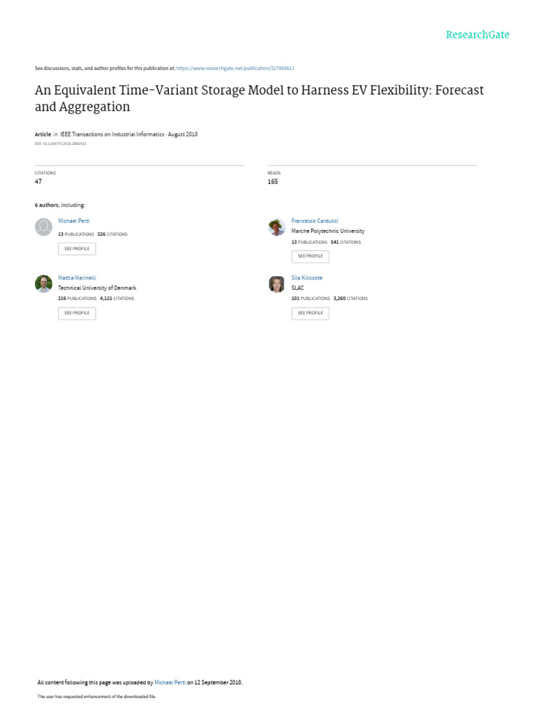 Acc Manuscript IEEE Storage Model For EV Flexibility Lower Size | PDF ...