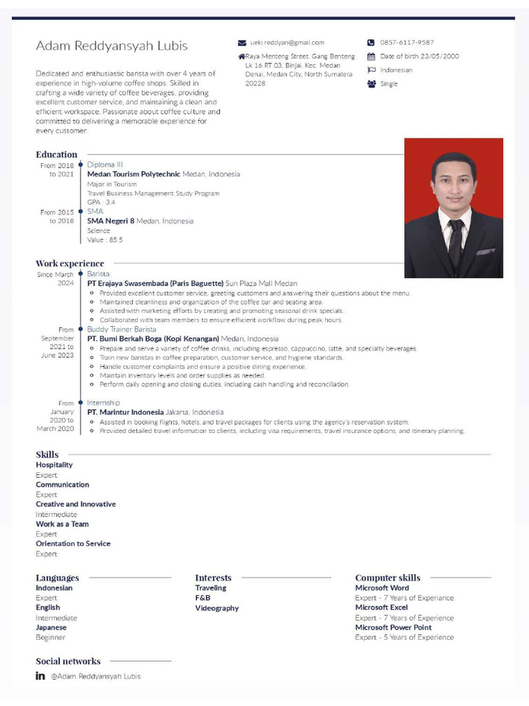 CV - Adam Reddyansyah Lubis - English | PDF
