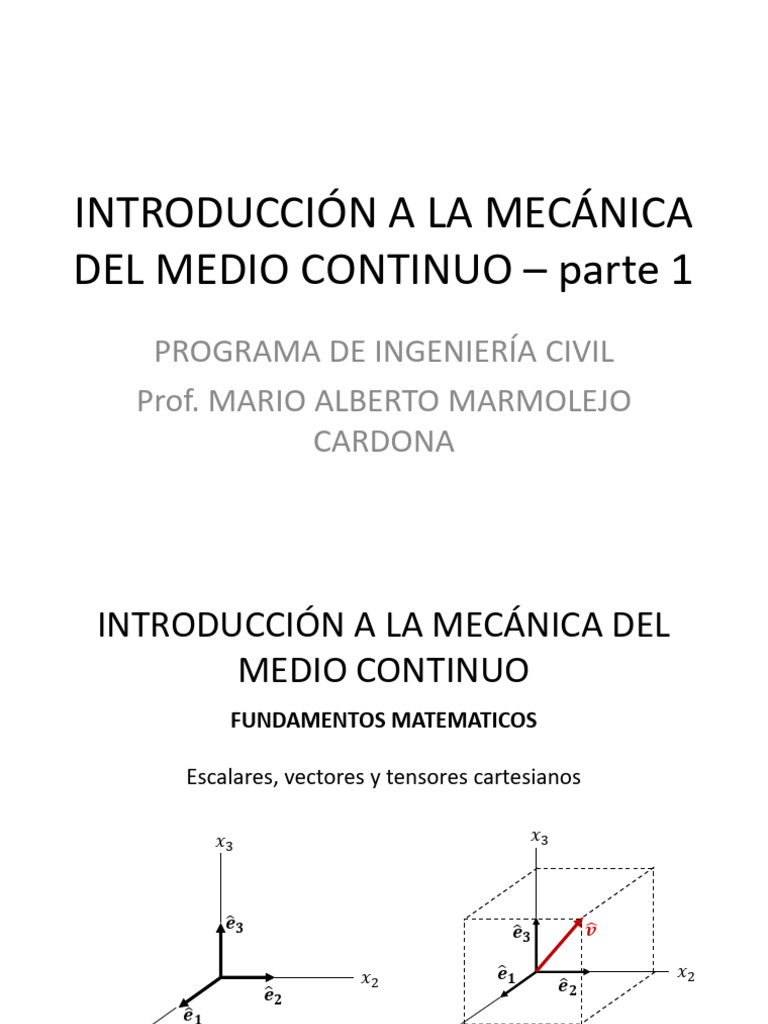 INTRODUCTION TO CONTINUUM MECHANICS_parte1 | PDF | Mecánica de Medios Continuos | Tensor