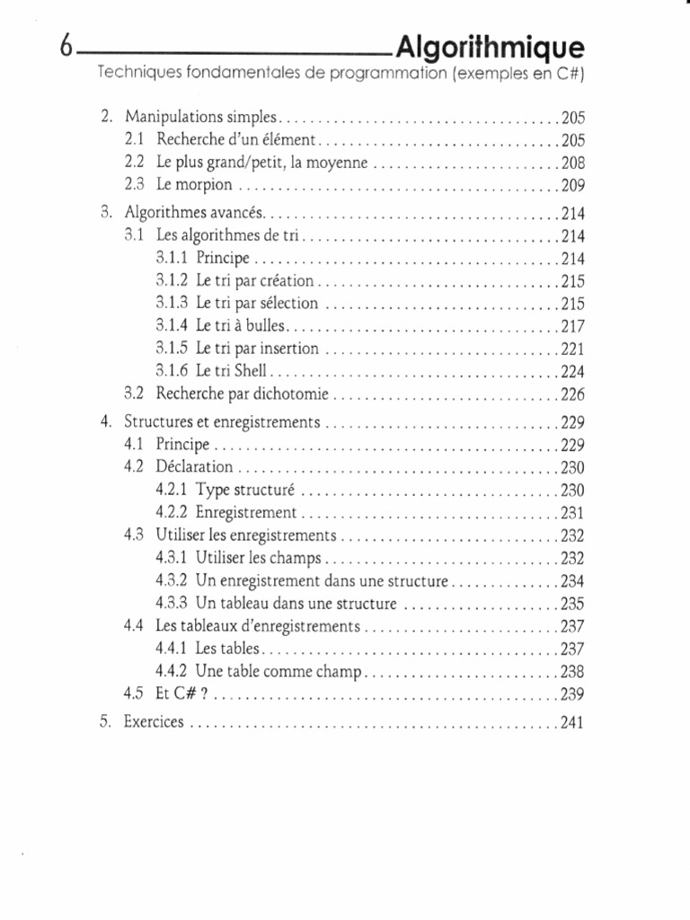 Wiley Algorithmique Programmation Cscharp 10 | PDF