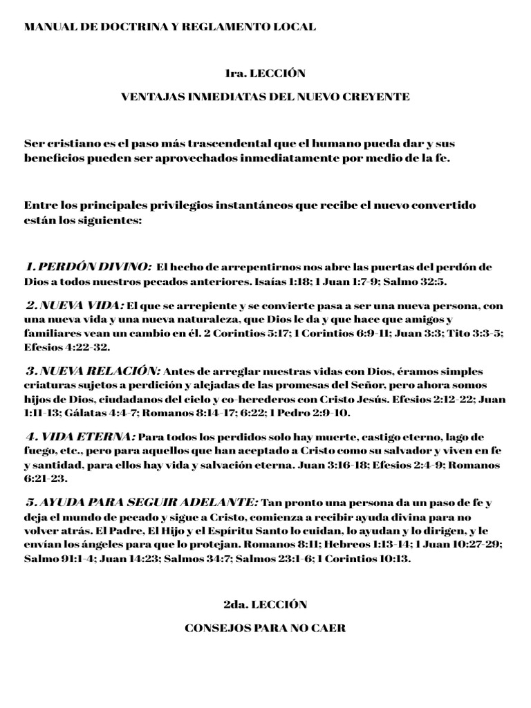 Manual de Doctrina y Reglamento Local | PDF | Cristo (título) | Bautismo