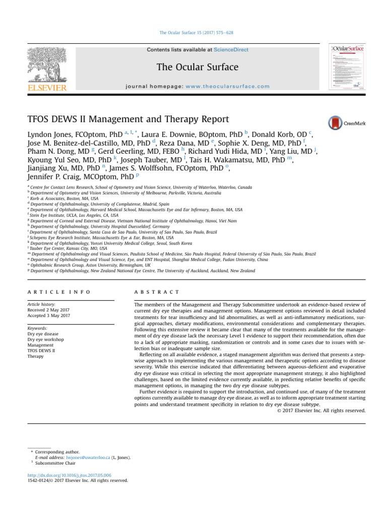 Dry Eye Disease Management Report | PDF | Emulsion | Cornea