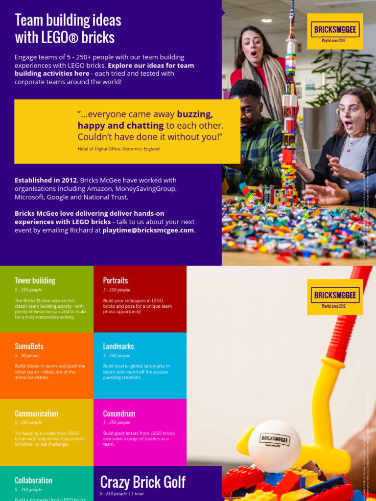 Bricks Mcgee Lego Team Building Ideas Activities PDF | PDF | Lego