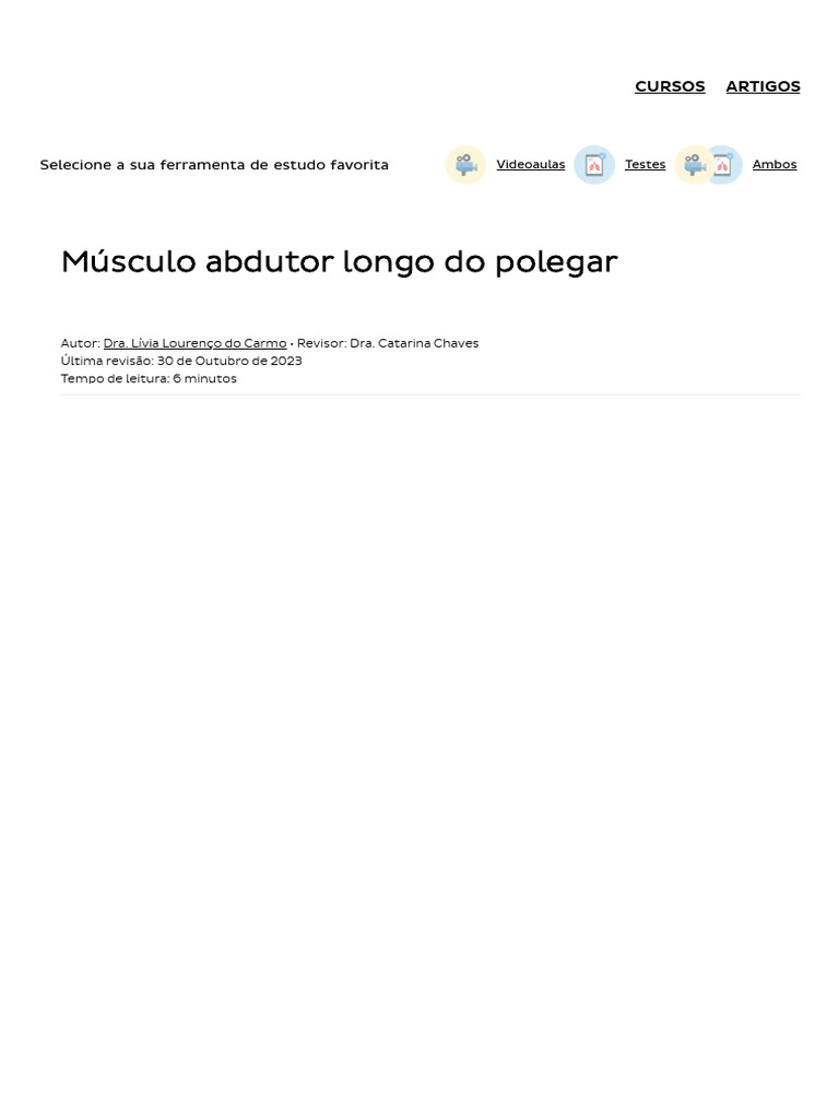 Músculo Abdutor Longo Do Polegar - Origem, Inserção - Kenhub | PDF ...